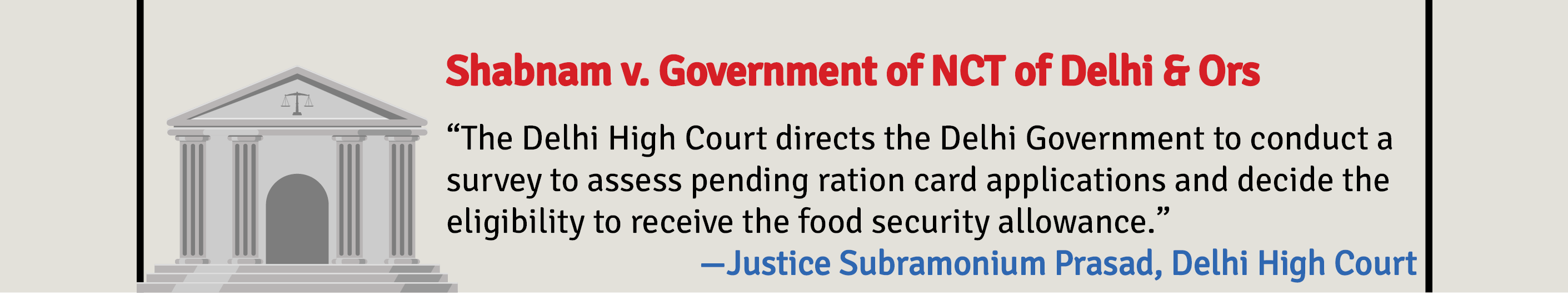 Pending Ration Cards, No Reason for Denying Food Allowance